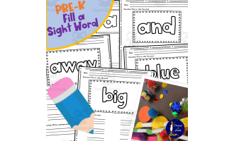 Kindergarten Fill a Sight Word by Teach Simple