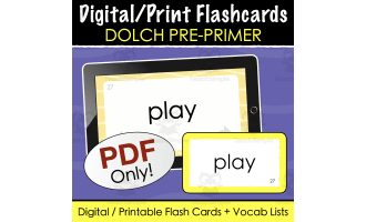 All 220 Dolch Sight Words - Digital + Printable Flash Cards ...