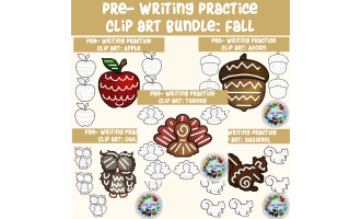 Pre-Writing Practice Clip Art Bundle: Halloween by Teach Simple