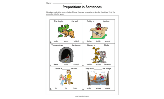 Prepositions Positions Worksheet by Teach Simple