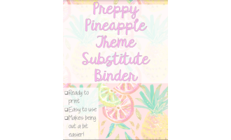 Editable Substitute Binder - EBOOK by Teach Simple