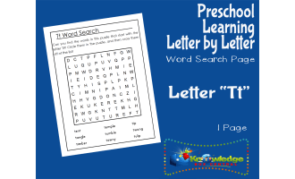 Letter T Tracing Worksheet by Teach Simple