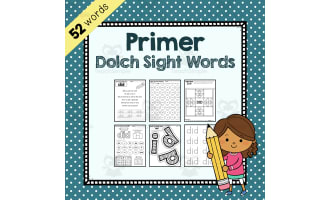 Kinder Dolch Sight Words Worksheets by Teach Simple