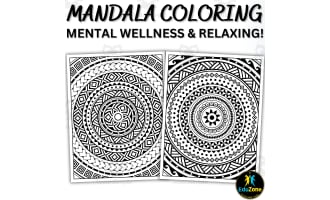 Color Your Way to Calm: Printable Mandala Coloring Book for Mental by ...