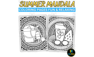 Summer Mandala Coloring Pages: Relaxing & Printable - Summer Fun. by ...