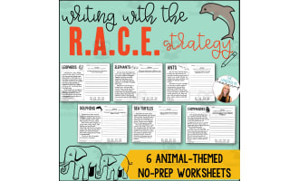 R.A.C.E. Strategy Practice: Space Worksheets by Teach Simple