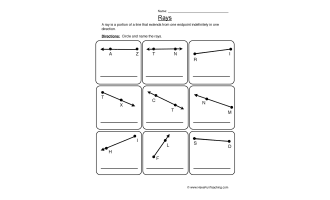 Angles Measuring Worksheet by Teach Simple
