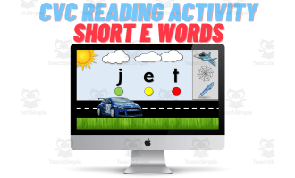 CVC Short 'e' Phonics Support by Teach Simple