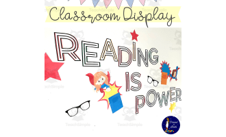 Hooked on Books Classroom Display for Valentine's Day by Teach Simple