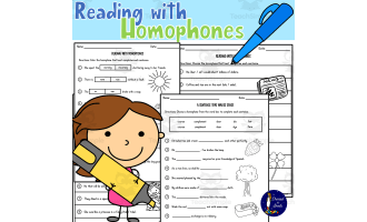 Writing Sentences with Homophones Worksheet by Teach Simple