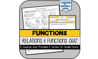 Relations & Functions NOTES & PRACTICE by Teach Simple