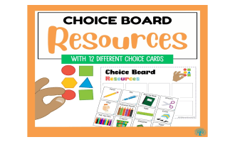 Free Time Choice Board by Teach Simple