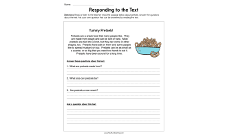 Follow the Recipe Reading Comprehension Worksheet by Teach Simple