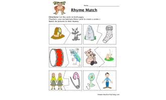Rhyming Worksheet by Teach Simple