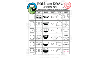 Roll and Draw A Quirky Strawberry Game Sheet by Teach Simple