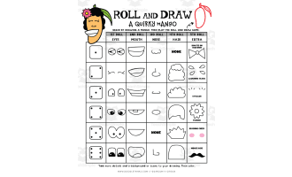 Roll and Draw A Quirky Pineapple Game Sheet by Teach Simple