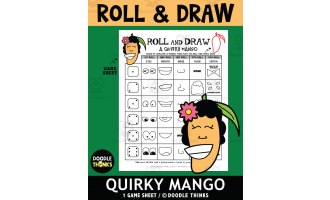 Roll and Draw A Quirky Pineapple Game Sheet by Teach Simple