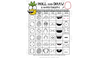 Roll and Draw A Quirky Strawberry Game Sheet by Teach Simple