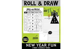 Roll and Draw A Quirky Pineapple Game Sheet by Teach Simple