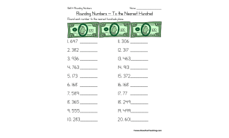 Rounding to the Nearest Thousand Worksheet by Teach Simple