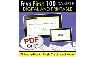 SAMPLE Fry's Seventh 100 Sight Words - Digital and Printable Quiz by ...