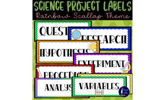 Colorful Science Fair Project Labels by Teach Simple