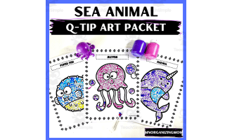 Birthday Q-Tip Art Packet by Teach Simple