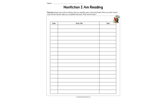 Books I Am Reading Worksheet by Teach Simple