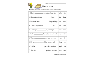 Its, It's Homophones Worksheet by Teach Simple