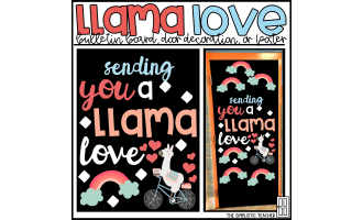 Llama Valentine's Day Bulletin Board Kit, Door Decoration Set, or ...