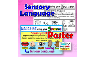 Sensory Language: Descriptive Writing Activities 2 by Teach Simple