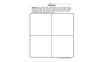 Shadows Drawing Worksheet by Teach Simple