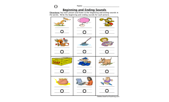 Short O Words Beginning and Ending Sounds Worksheet by Teach Simple