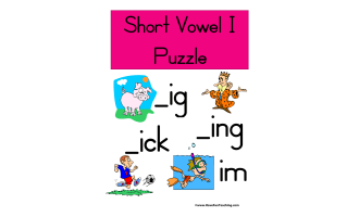 Short Vowel I Worksheet by Teach Simple