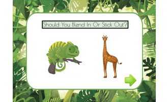 Cut, Sort, & Glue-Stick Out Or Blend In? by Teach Simple