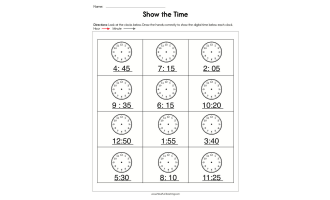 Time Telling Worksheet by Teach Simple