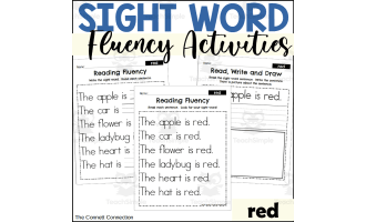 Stage 2 OG Red Word Worksheets- Orton Gillingham Print and Go Sight ...