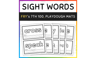 Sight Words Playdough Mat- Fry's 1st 100, Sight Words Practice ...