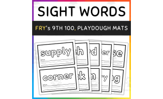 Sight Words Playdough Mat- Fry's 7th 100, Sight Words Practice ...