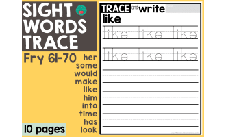 Sight Words Trace Fry 31-40 (set of 100) by Teach Simple