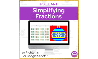 Adding and Subtracting Fractions Pixel Art | Christmas Digital Activity ...