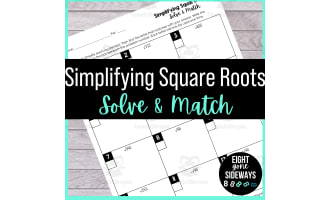 Quadratic Equations - Solve + Match Worksheet by Teach Simple