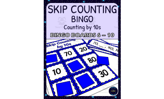 skip counting by 10s bingo - boards 26-30 by Teach Simple