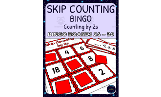 skip counting by 10s bingo - boards 26-30 by Teach Simple
