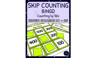 skip counting by 50s bingo - boards 26-30 by Teach Simple