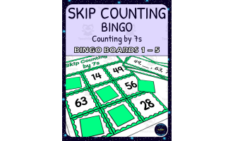 skip counting by 7s bingo - boards 26-30 by Teach Simple