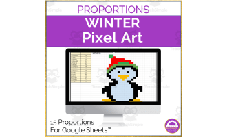 Valentine's Day Proportion Pixel Art Activity by Teach Simple