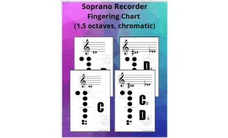 Alto Recorder Fingering (1.5 octaves, chromatic) by Teach Simple