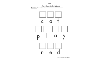 Sound Out Words Worksheet by Teach Simple