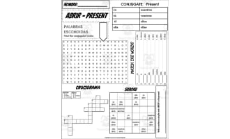 Spanish: Deber Conjugation Worksheet by Teach Simple